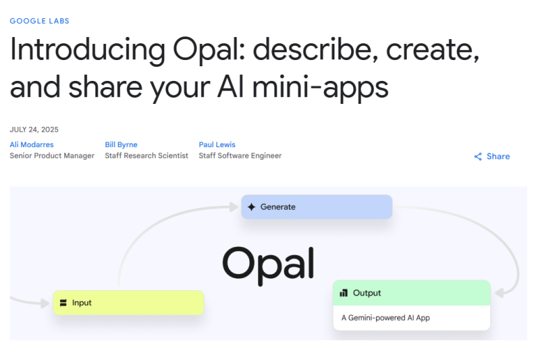 Google Labs' Opal: Democratizing AI App Development Through Natural Language