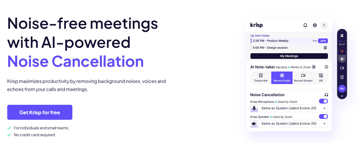 Krisp AI Review 2025: Transforming Noise-Ridden Calls into Studio ...